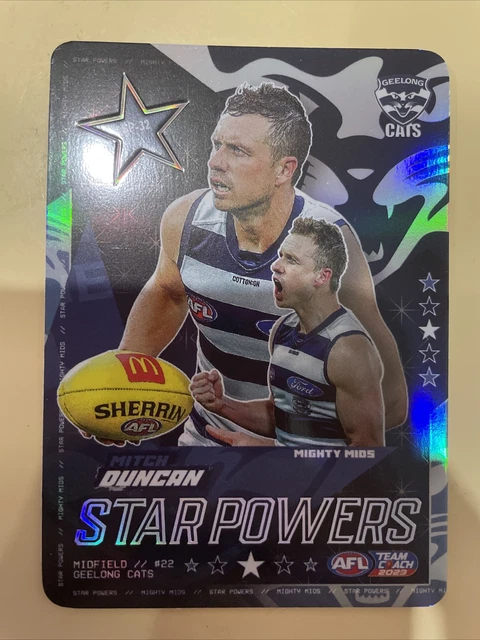 AFL TEAMCOACH 2023 Team Star Powers Mitch Duncan Geelong SP-32 Code ... AFL TEAMCOACH 2023 Team Star Powers Mitch Duncan Geelong SP-32 Code ...