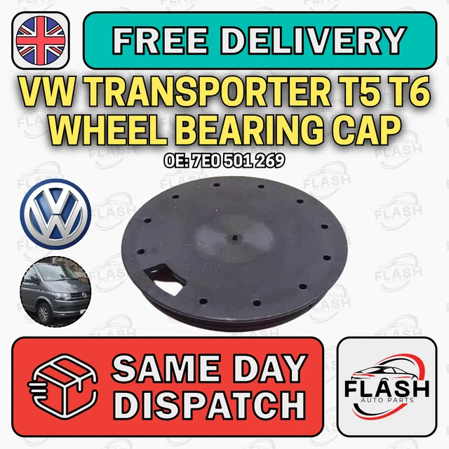 GENUINE VW TRANSPORTER T5 T6 Rear Control Arm Wheel Bearing Cover Cap ...