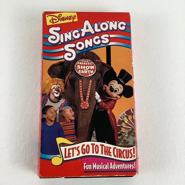 DISNEY SING ALONG Songs VHS Tape Lets Go To The Circus Musical ...