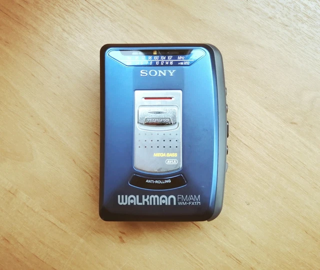 SONY WALKMAN - WM-FX171 Radio Cassette Player Blue Chrome 1998 - Fully ...