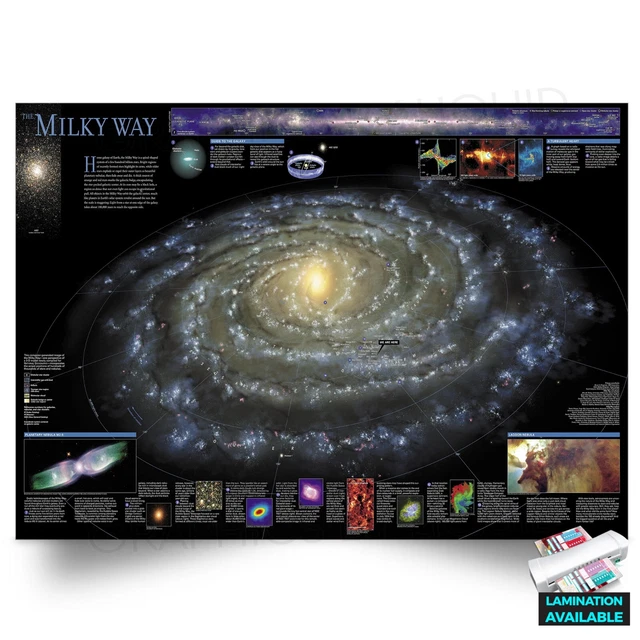 MAP OF THE Milky Way Universe Educational Space Poster - A5 A4 A3 A2 A1 ...