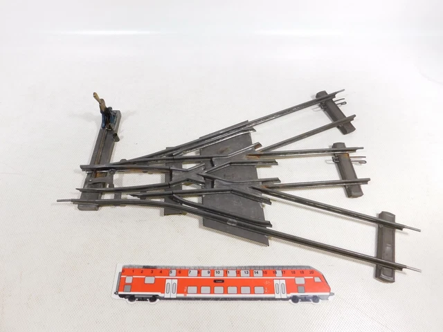 AIGUILLAGE À TROIS voies en tôle Märklin échelle 1 pour mouvement # ...