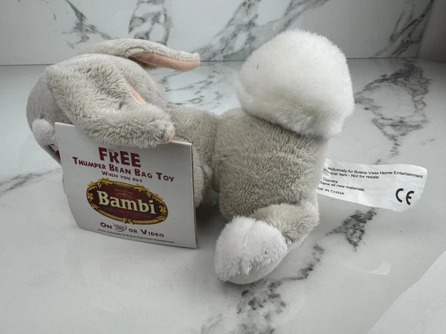 VINTAGE DISNEY BAMBI Thumper Rabbit Bunny Soft Plush Toy - New With ...