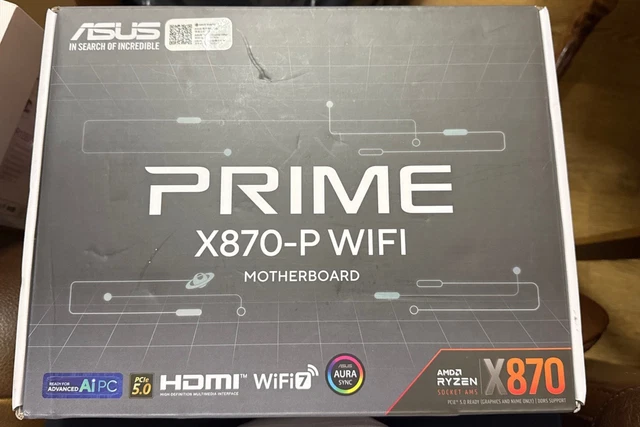 ASUS PRIME X870-P WIFI ATX Motherboard AMD X870 Chipset AM5 Socket HDMI ...