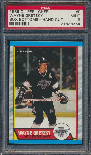 1989-90 O-PEE-CHEE OPC Box Bas #E Wayne Gretzky Los Angeles Kings PSA 9 COMME NEUF EUR 332,18 ...