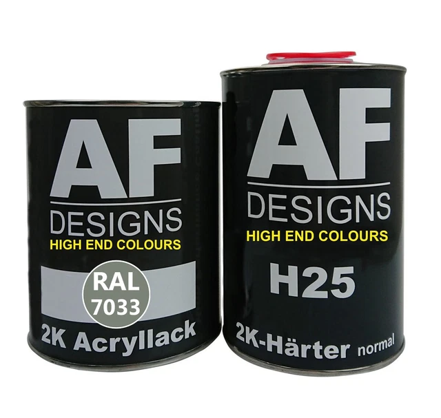 RAL 7033 GRIS Ciment 2K Peinture Acrylique 0,75kg Kit Matt Bois ...