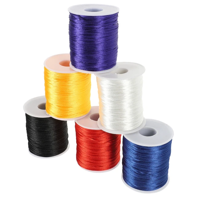 6 ROLLS DICKER Strickfaden Farbiges Strickgarn Seile Makramee-Schnur ...