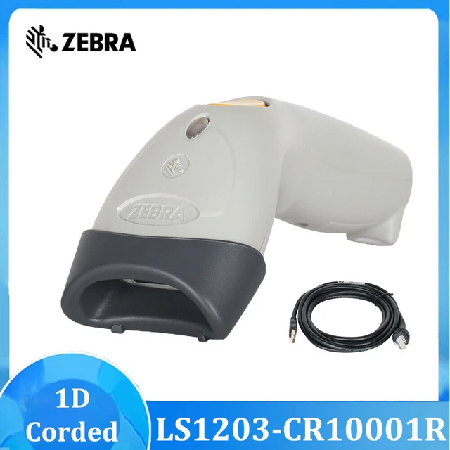 ZEBRA LS1203 General Purpose 1D Corded Handheld USB Barcode Scanner ...