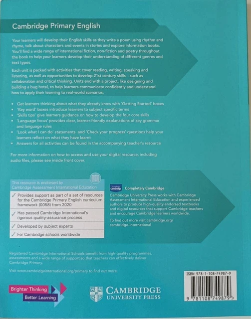 CAMBRIDGE PRIMARY ENGLISH Learner's Book 1 with Digital Access by Gill Budgell EUR 13,66 ...