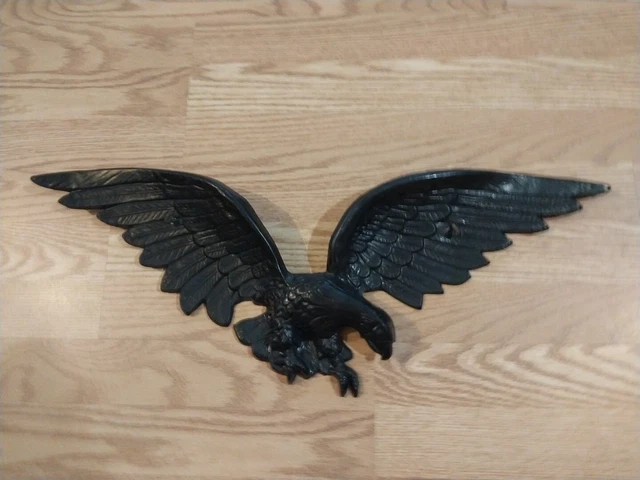 VINTAGE ROSS MOLD Usa Bald Eagle Plaque Black Resin $14.00 - PicClick