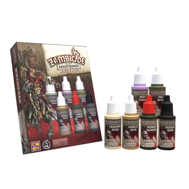 | ZOMBICIDE GREEN Horde Set | 6 Acrilic Colours | Black Plague and ...