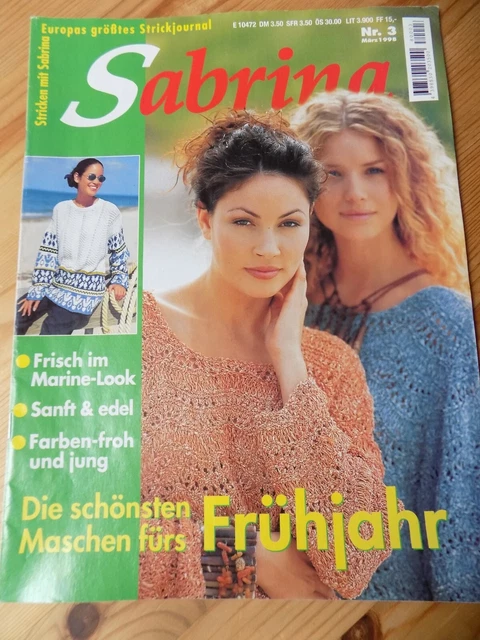 SABRINA STRICKJOURNAL 03 / 1998 Frühjahr stricken Handarbeiten EUR 1,49 ...