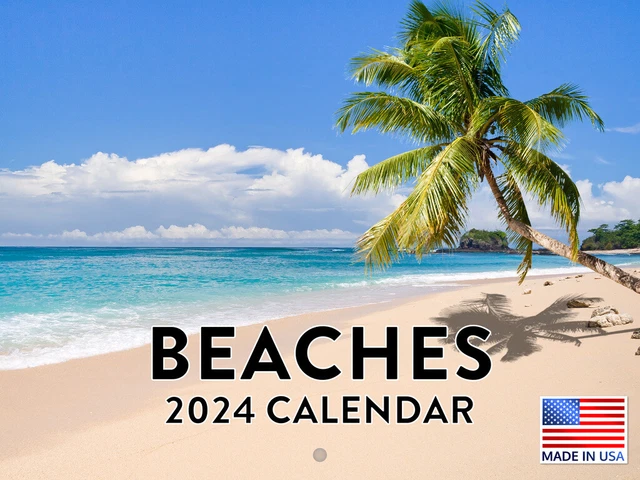 BEACH TROPICAL BEACHES Calander Ocean Island 2024 Wall Calendar EUR 16 ...