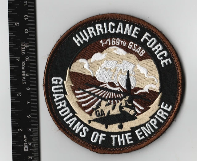US ARMY AVIATION Patch, B CO 1-169th AVN "HURRICANE FORCE" (CH-47) GA ...
