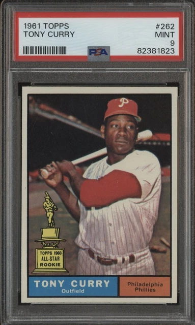 1961 TOPPS #262 Tony Curry Philadelphia Phillies PSA 9 MINT EUR 94,84 ...