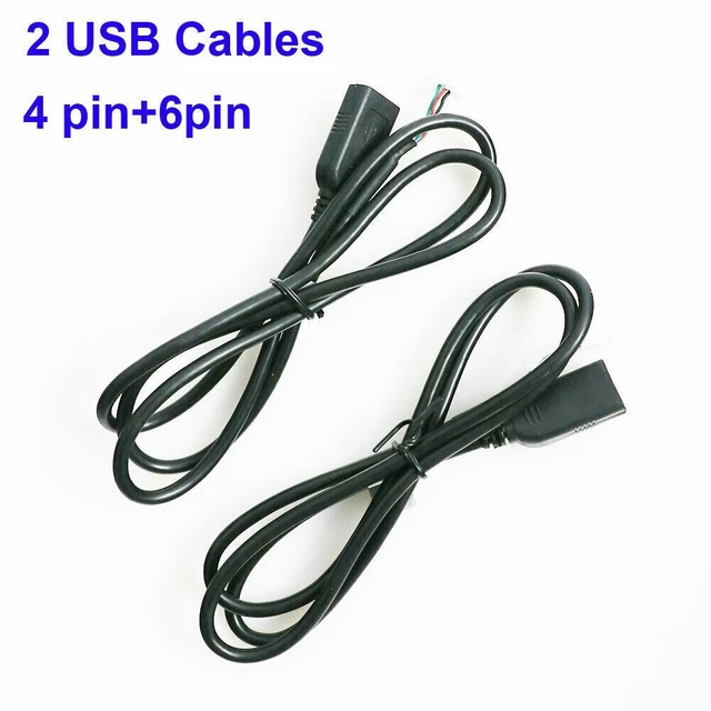 CAR RADIO STEREO USB Extension Cable Adapter 4Pin & 6Pin Connector Type ...