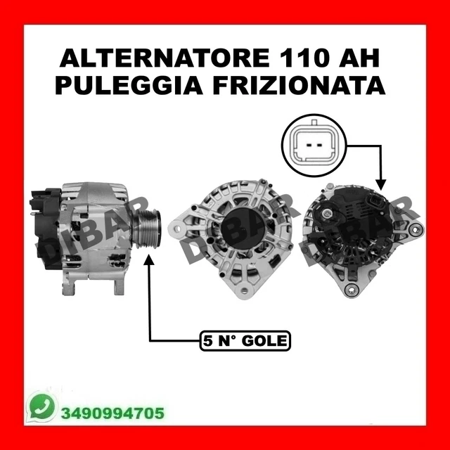 WECHSELSTROMGENERATOR 110AH RENAULT Clio Kangoo Logan Megane 1 5 Von