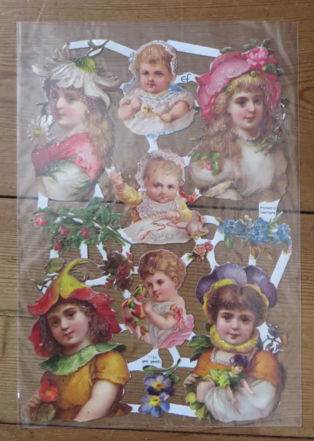 OBLATEN, GLANZBILDER, SCRAPS, Decoupis - Kartenbogen 7184 Kinder mit Glimmer NEU EUR 5,95 ...
