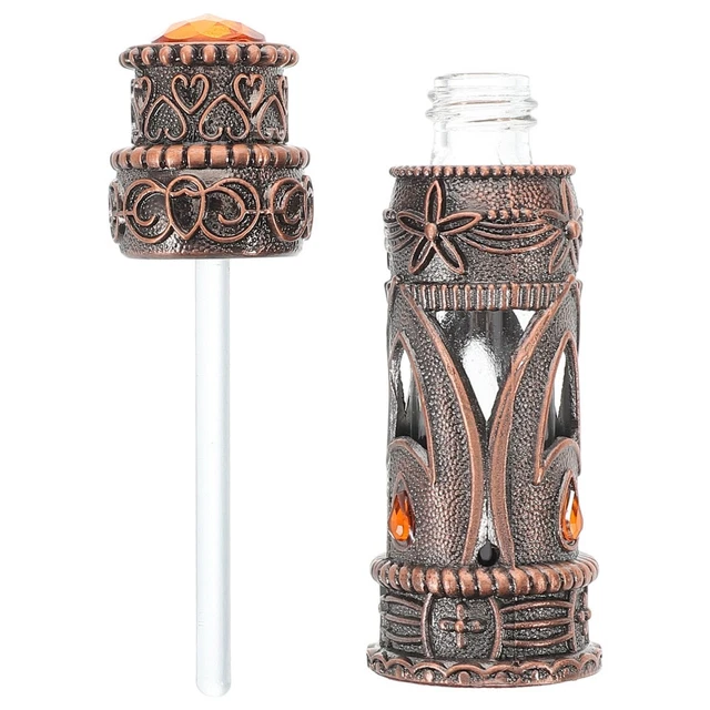 PORTABLE REFILLABLE PERFUME Bottle Vintage Glass Essential Oil ...