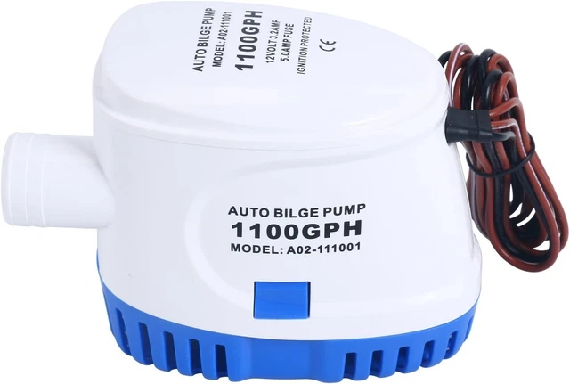 1100 GPH 12V Automatic Submersible Bilge Water Pump Auto Float Switch ...