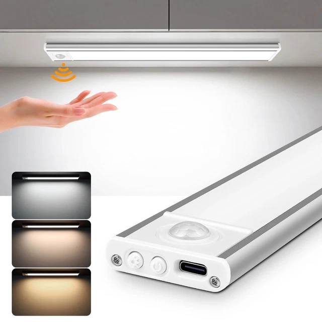 1XD LED MOTION Sensor Light 5CCT USB-C Rechargeable PIR Night Magnet ...