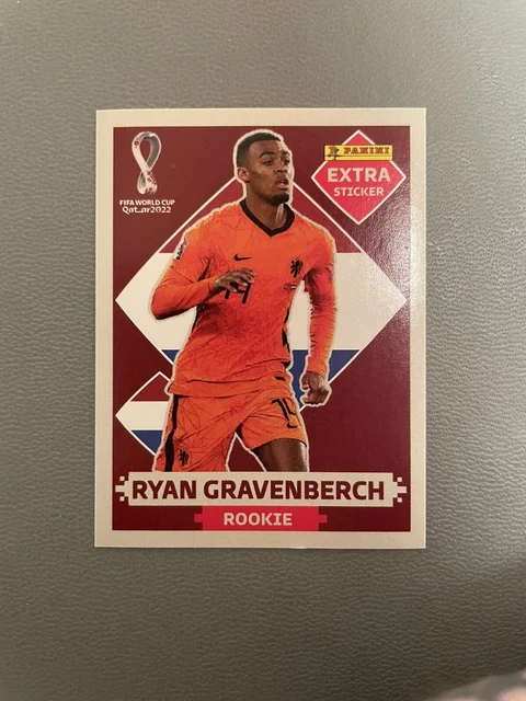 PANINI - WORLD Cup Qatar 2022 - Ryan Gravenberch - Rare Extra Sticker Rookie £10.00 - PicClick UK