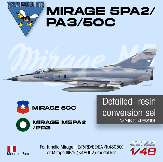 1/48 MIRAGE 50C/5PA2/PA3 FACH/PAF Vespa Model Kits resin conversion set ...