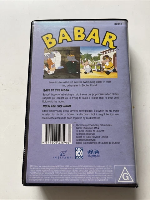 BABAR NO PLACE Like Home VIDEO VHS ABC Kids Big Box Clamshell £35.79 ...