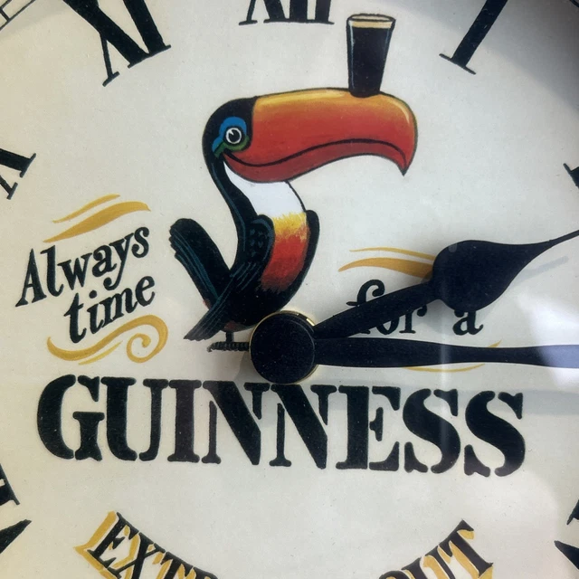 VINTAGE GUINNESS TOUCAN Advertising Wall Clock By Past Times 22 Cm ...
