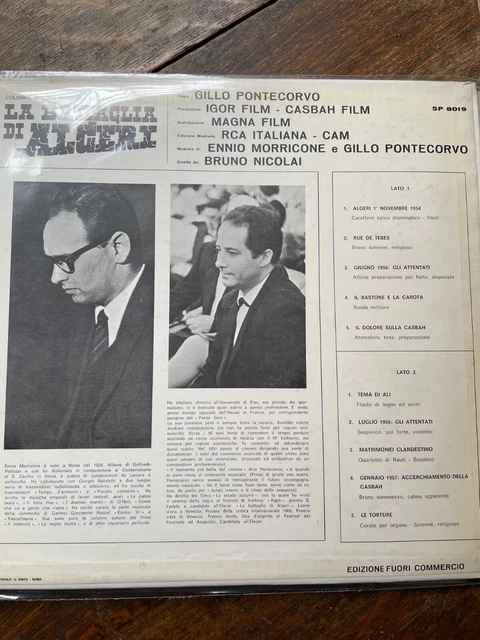 ENNIO MORRICONE BRUNO Nicolai La Battle Di Algiers Lp $1,071.07 - PicClick CA