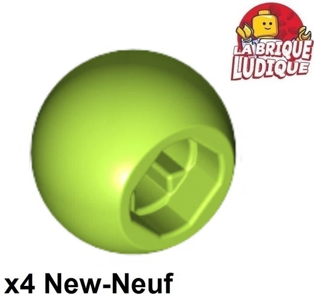 LEGO TECHNIC 4X boule balle rond Ball Joint bille vert citron/lime ...