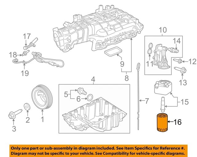 FORD OEM 09-20 Continental Engine Engine Parts-Oil Filter AA5Z6714A EUR ...