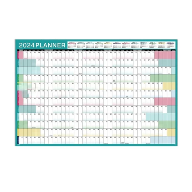 2024 WALL PLANNER Full Year Calendar 2024 Yearly Planner run 1. 2024 ...