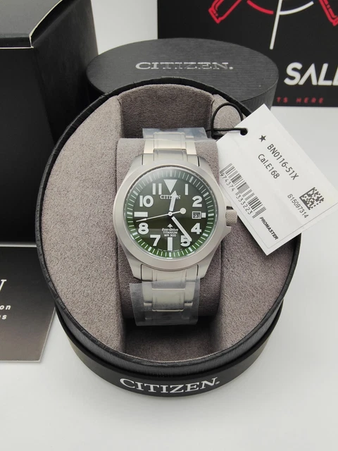 CITIZEN PROMASTER BN0116-51X Tough Titanium Eco-Drive Military Field ...