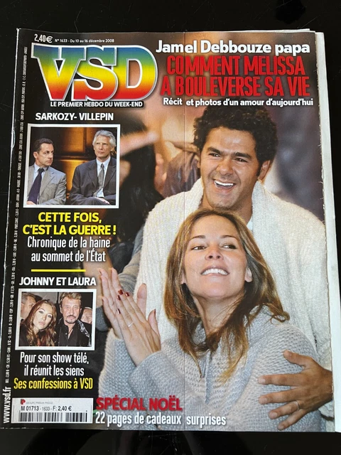 VSD MAGAZINE 10/12/2008; Jamel Debbouze et Melissa/ Johnny et Laura ...