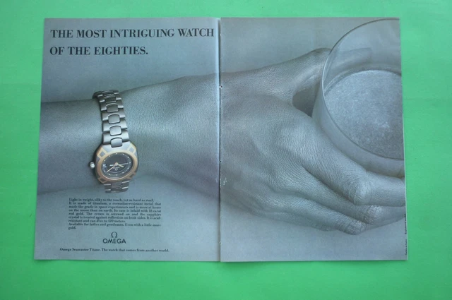 OMEGA MONTRE SEAMASTER Titane 1982 Publicité'Vintage EUR 18,19 ...