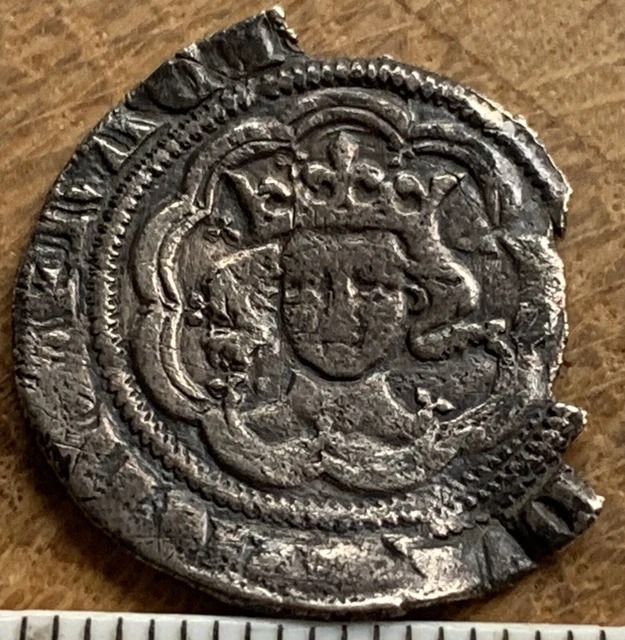 GENUINE LATE MEDIEVAL British Hammered Silver Coin, Edward/Henry Half ...
