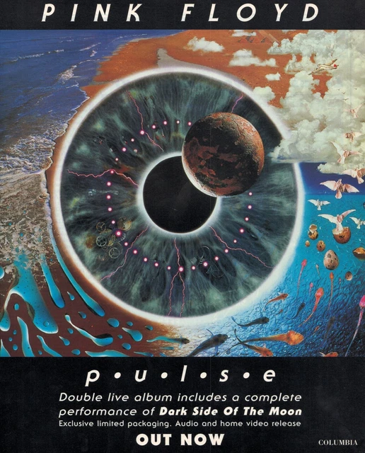 PINK FLOYD &PULSE& Double Live Album Original Vintage Colour Print Ad ...