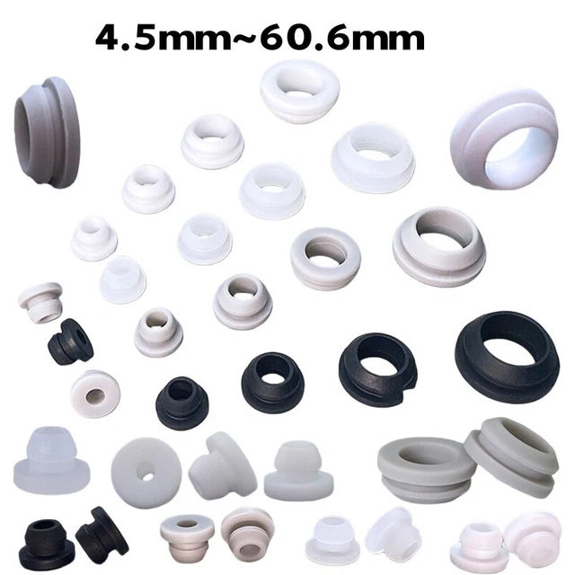 GROMMET SNAP-ON OPEN Silicone Rubber Hole Plugs Bungs Wire Cable ...