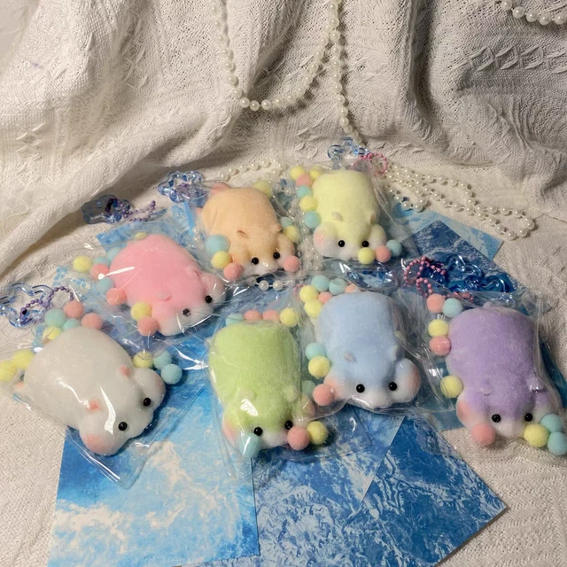 SOFT FURRY LAYING Hamster Squishy Squeezable Anti Stress Anxiety Relief ...