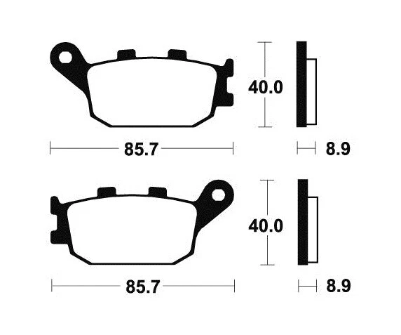 19873 - PLAQUETTES DE FREIN FRITTÉES MR157 compatible avec YAMAHA FZ8 N ...
