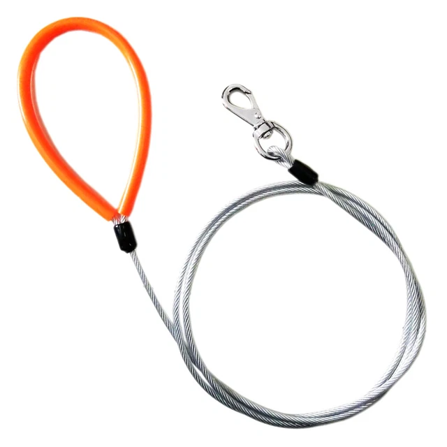 STEEL WIRE ANTI-BITE Dog Traction Rope Walking Lead Leash Strap Pet ...