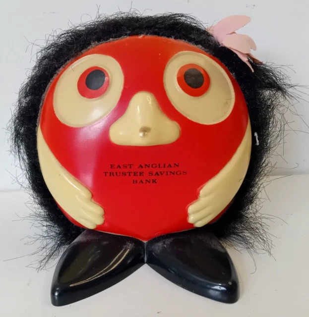 VINTAGE 1960/70S MONEY BOX Gonk Plastic Piggy Bank Kitsch East Anglian ...