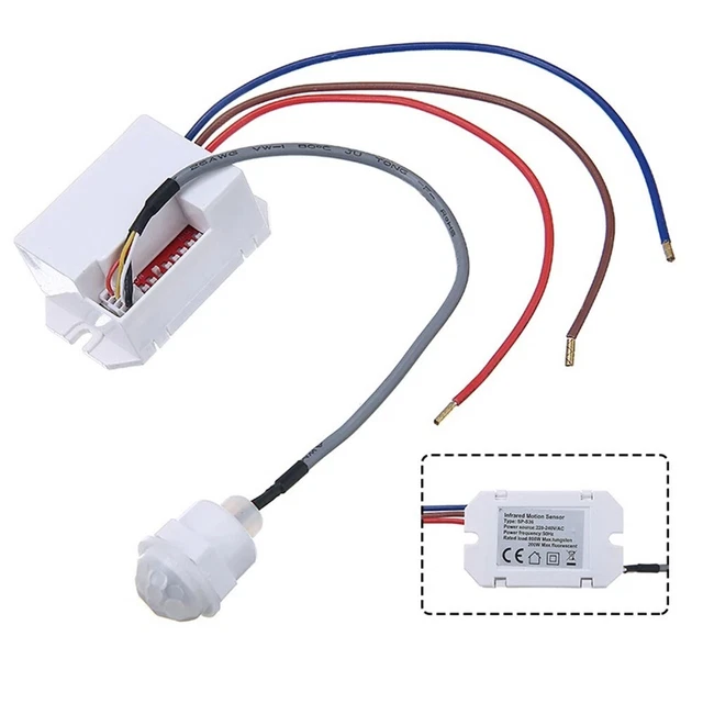 PIR SENSOR DETEKTOR Heim Wand Motion Belegung Rest Dips 220-240V/AC EUR ...