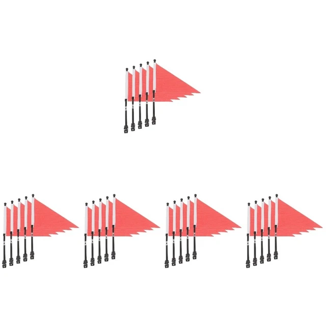 5 COUNT DRAPEAU De Vélo Drapeaux D'avertissement Cyclisme Enfant Guidon ...