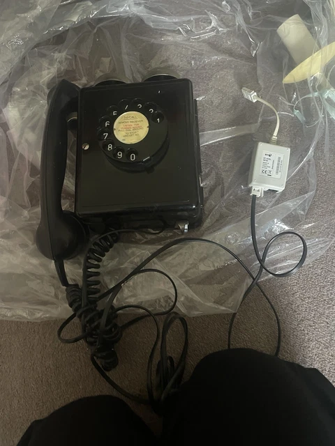 VINTAGE BLACK BAKELITE Corded Telephone Retro Rotary £21.50 - PicClick UK