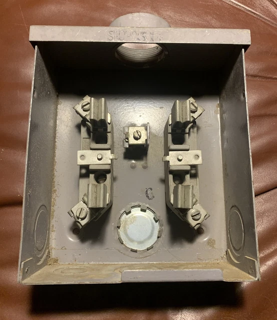 COMPLETE ANCHOR 8624 Porcelain 100 Amp Meter Socket Block & Enclosure ...