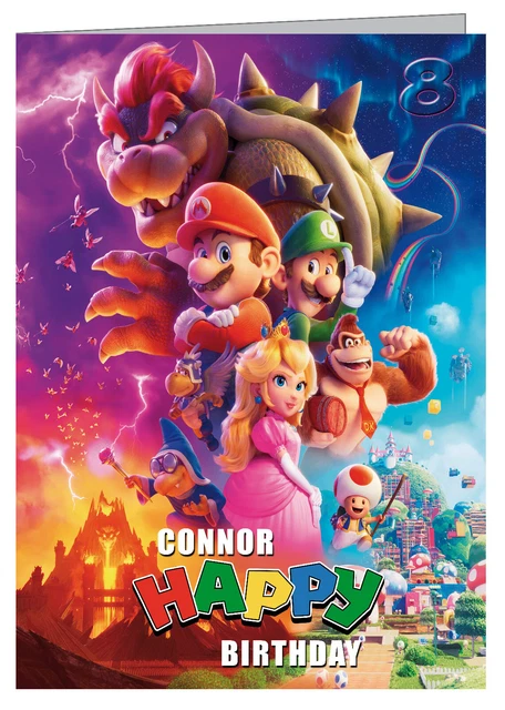 Biglietto Di Compleanno Personalizzato The Super Mario Bros Movie A5