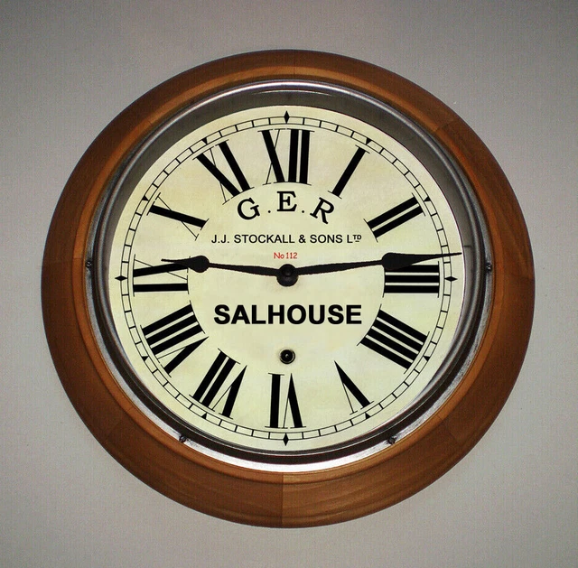 GREAT EASTERN RAILWAY GER Style Wooden Clock Salhouse Station, Norfolk ...