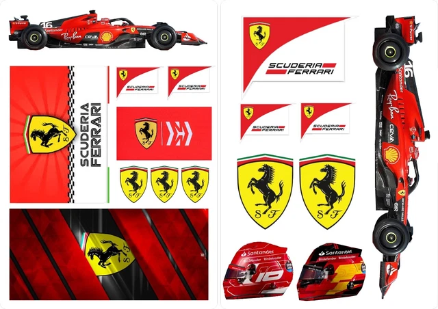 FERRARI F1 SCUDERIA Ferrari Formula Motorsport Racing A4 Sticker Sheet ...